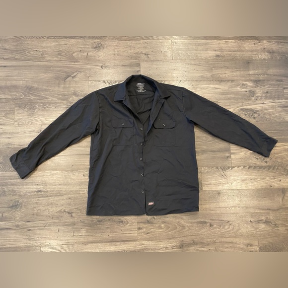 Dickies | Shirts | Mens Size Large Dickies Black Button Down Shirt ...